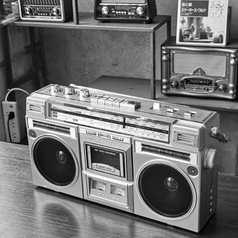 Retro-Nostalgic-Stereo-Dual-Channel-Tape-Machine-Cassette-Machine-Radio ...