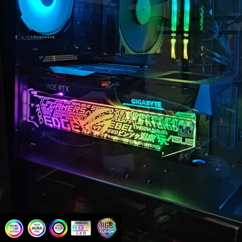 DIY RGB Video Karte Halterung 5V 3Pin Angepasst Grafikkarte GPU ...