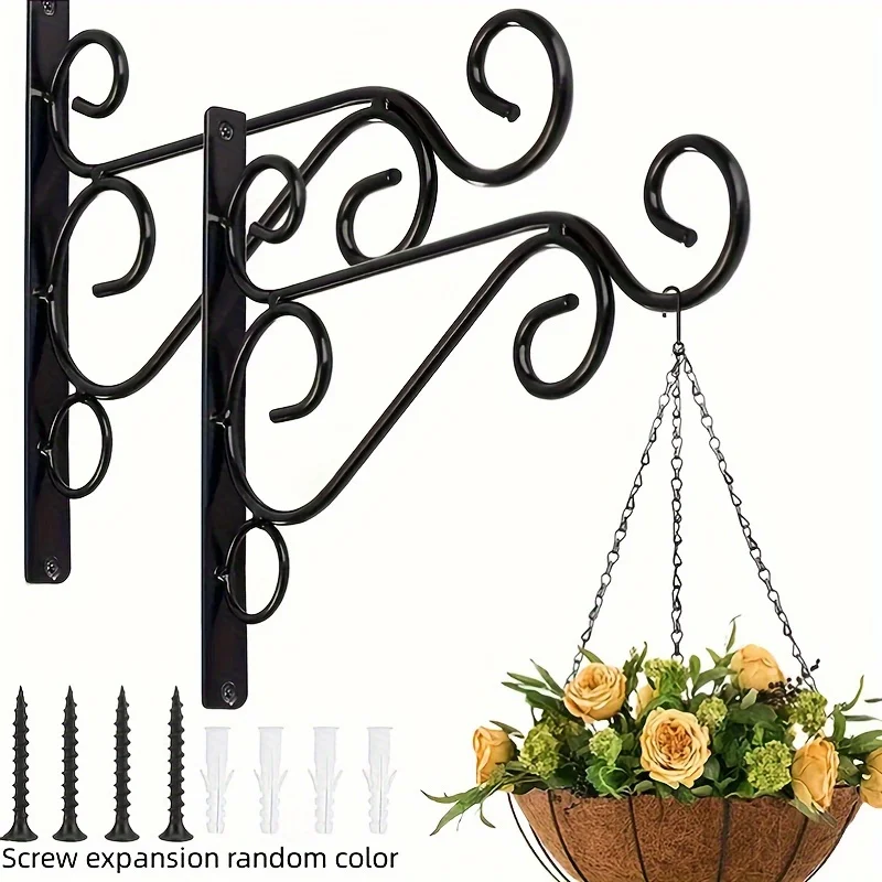 R-stico-parede-montada-ferro-planta-stand-decorativo-flor-pote-gancho ...