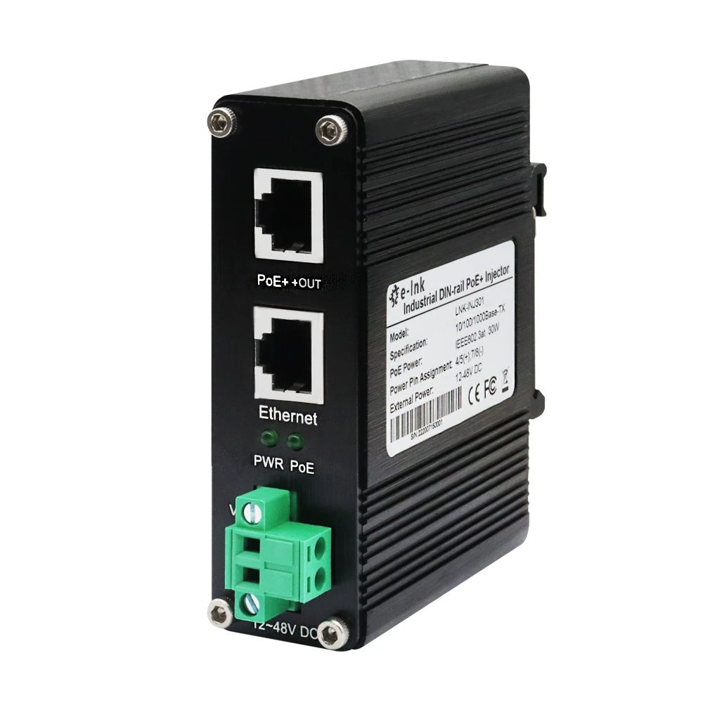 Industrial 95w Gigabit Poe++ Injector,12~48vdcinput,poe++ 95w Up To 100 ...