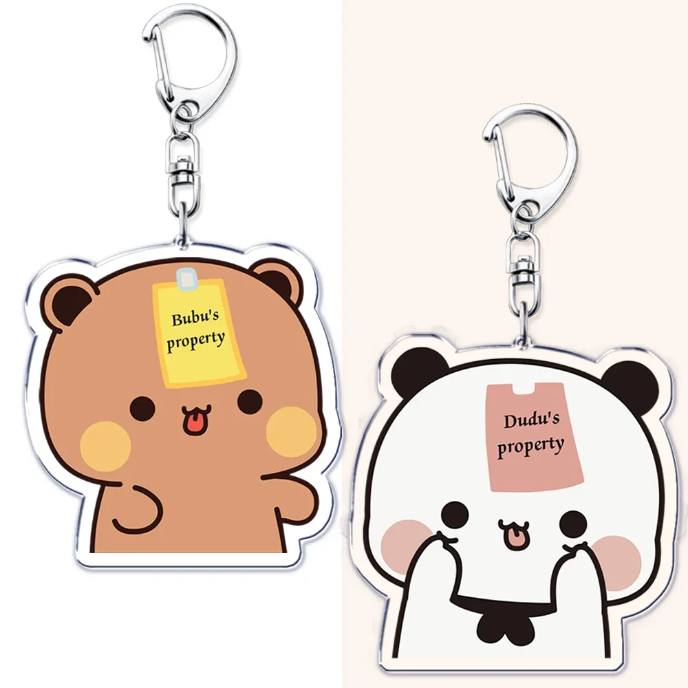 Lovely-Bubu-Dudu-Property-Keychains-Couple-Bear-Panda-Keyrings-for ...
