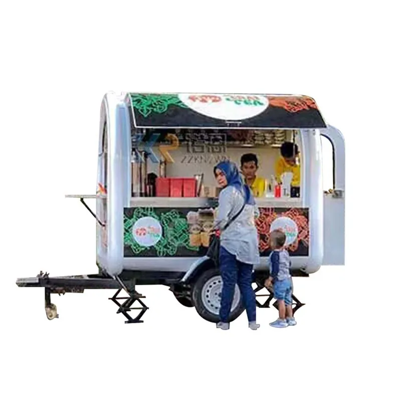 Certified Food Truck Used Mobile Food Cart Enclosed Food Trailer With ...