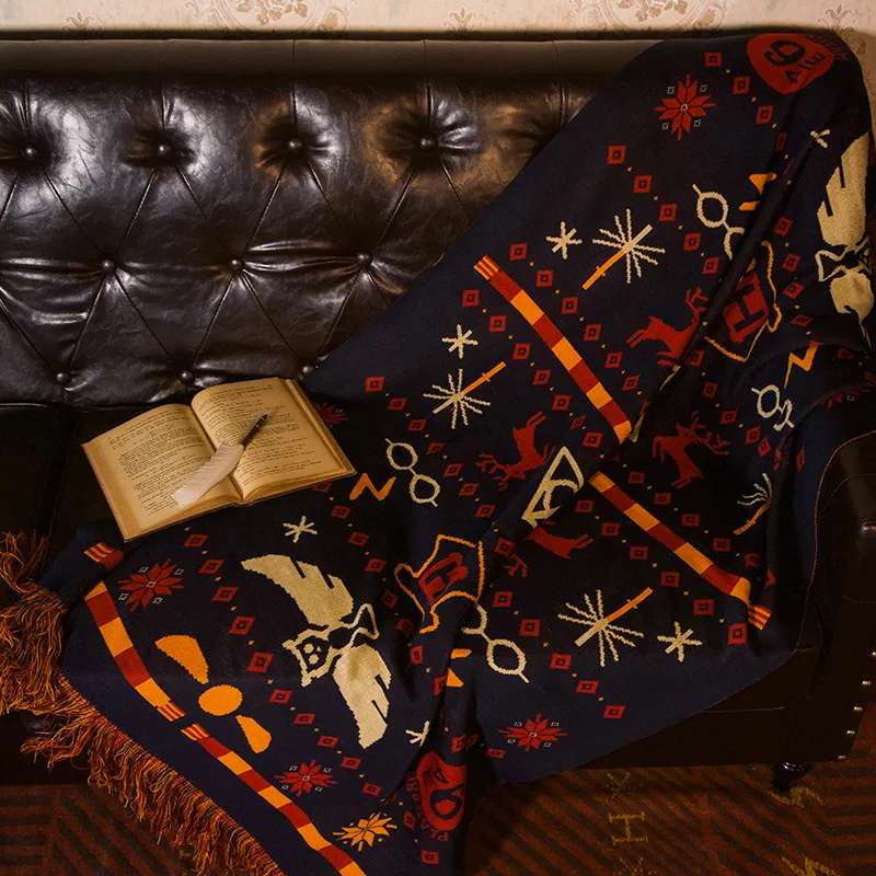 Manta-de-punto-Retro-perif-rica-de-Harry-Potter-manta-c-lida-para-sof ...