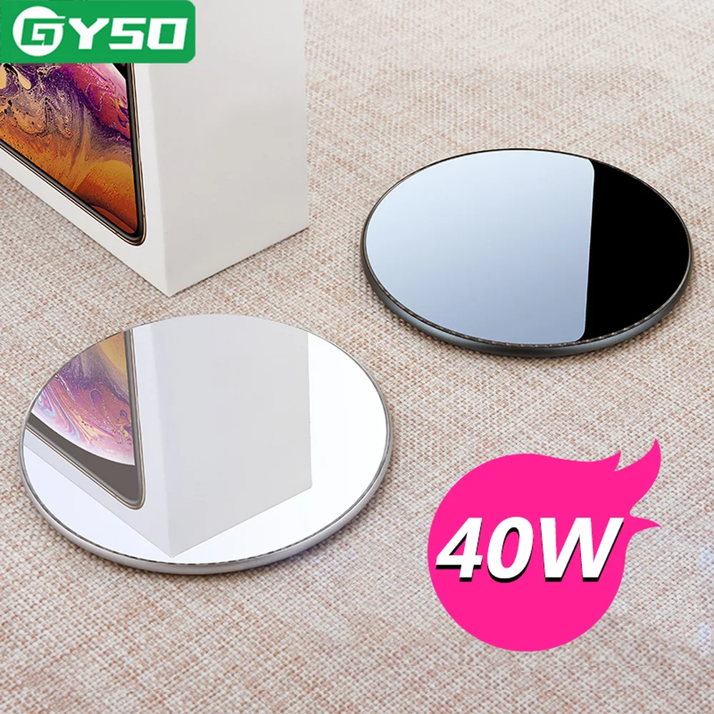 携帯電話用ワイヤレス充電器,40w,Samsung Galaxy s22 s21 s20 s10 s9 s8 USB qi,iPhone 13 12 11 pro xs max x ...