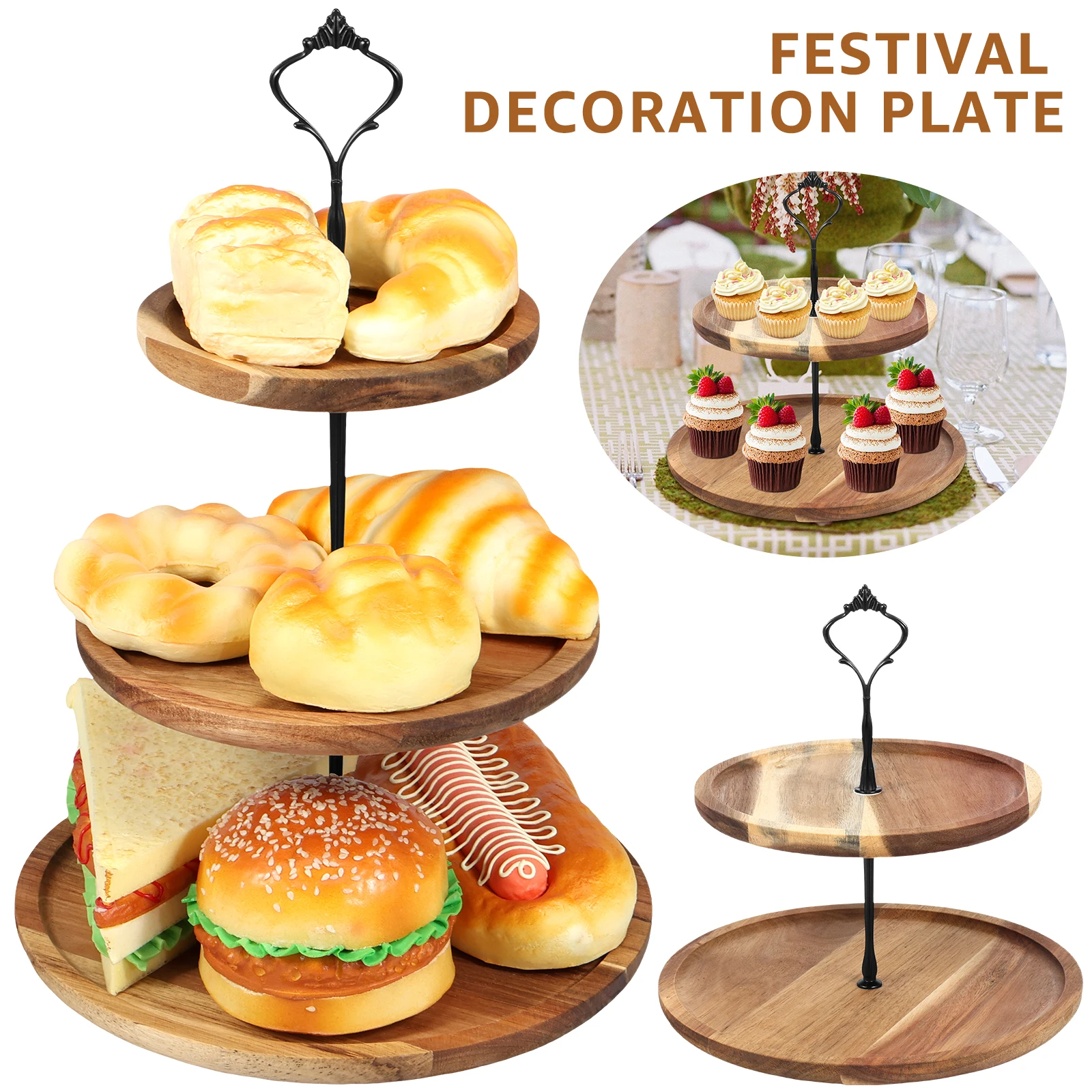 2-3-Layer-Cake-Stand-Fruit-Plate-Tray-Display-Cupcake-Holder-Dessert ...