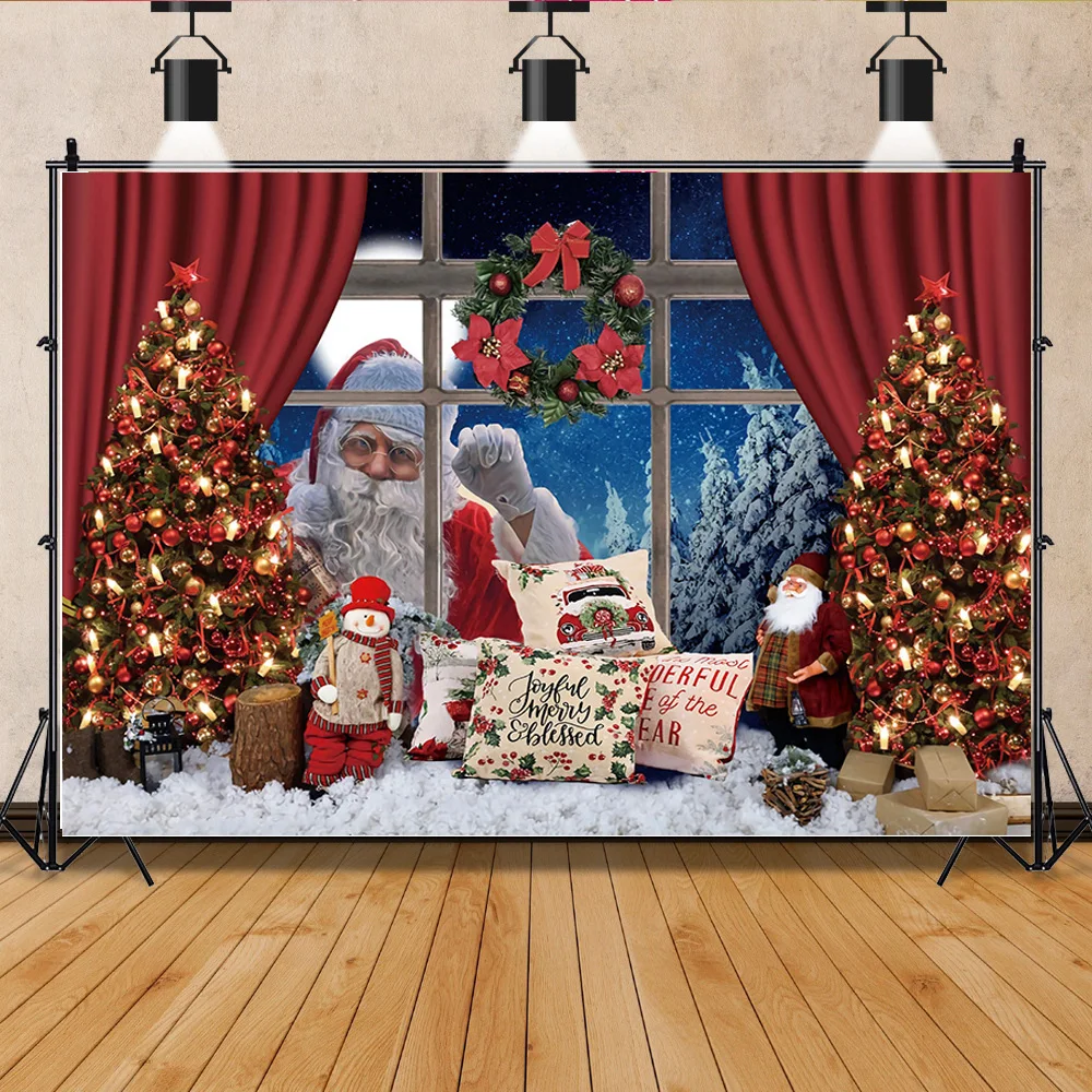 Snowman Santa Backdrop