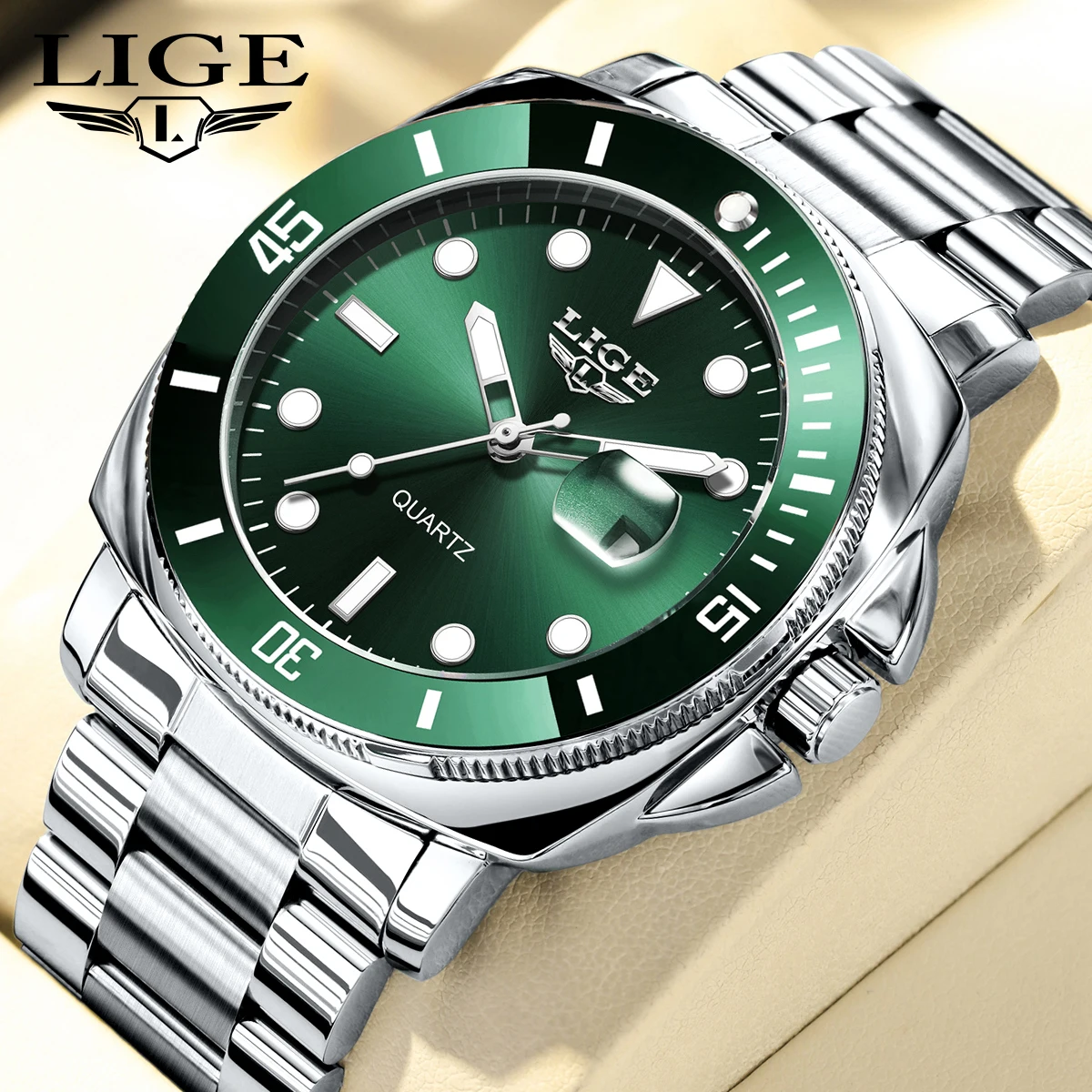 LIGE Men Military Watches Leisure Outdoor Sports Luminous Watch Multi ...