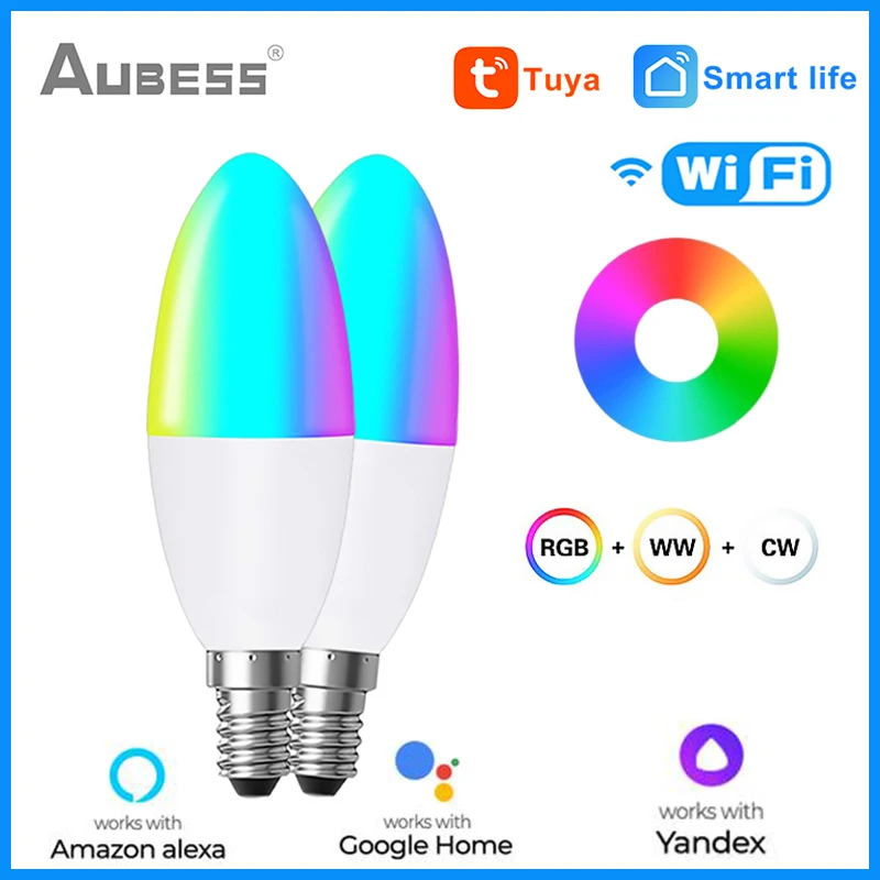 Smart Light Bulb E14 Alexa Smart Life | Smart Bulbs Wifi Alexa E14 ...
