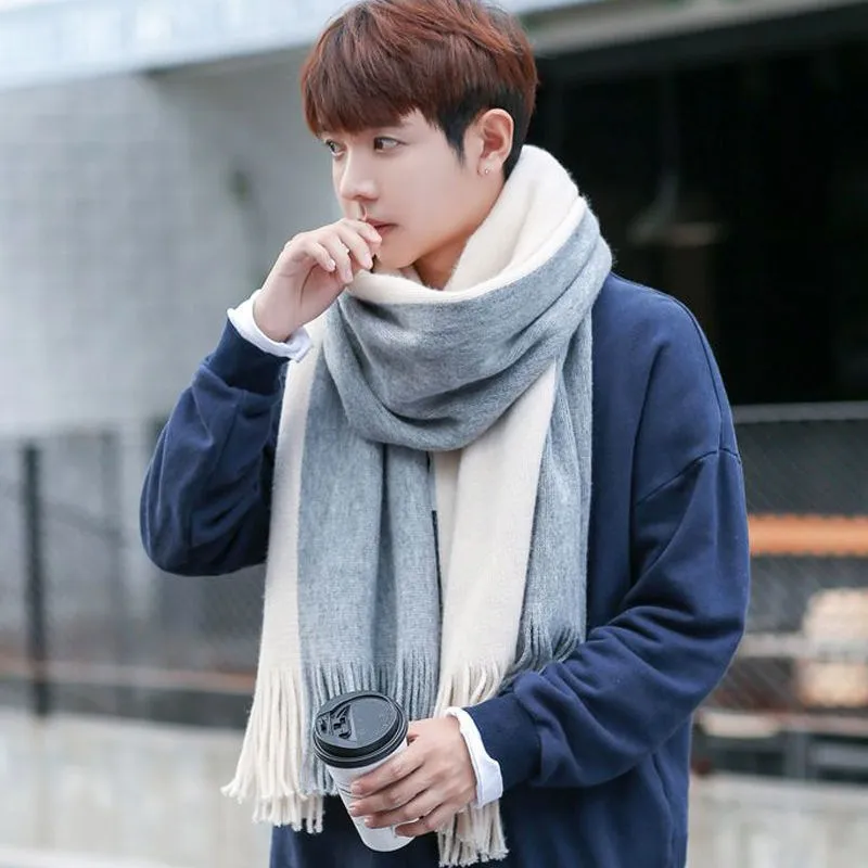 Fashion-Classic-Men-Scarf-Korean-Version-Warm-Knitted-Thick-Thermal-Simple-Solid-Muffler-Winter ...