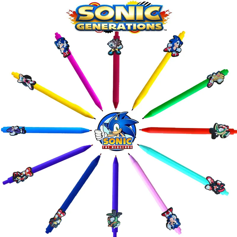 Sonic-The-Hedgehog-0-5mm-Black-Pen-Thirteen-Styles-Lovely-Cartoon-Anime ...