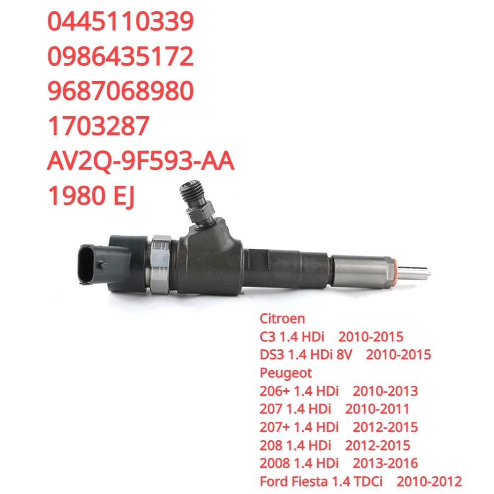 0445110339-AV2Q-9F593-AA-Diesel-Fuel-Injector-For-CITROEN-C3-DS3-Ford ...