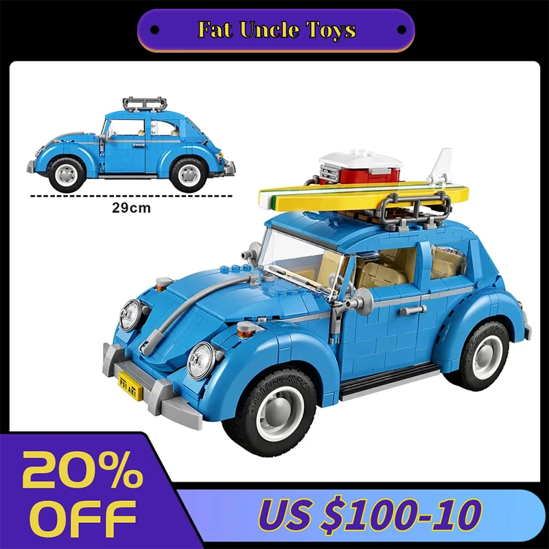1167pcs-Technical-Classic-Blue-Beetle-Car-Building-Blocks-Creative ...