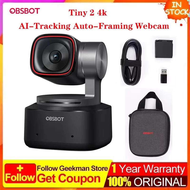 OBSBOT-Tiny-2-4K-AI-Powered-Ultra-Large-AI-Tracking-Auto-Zoom-Voice ...