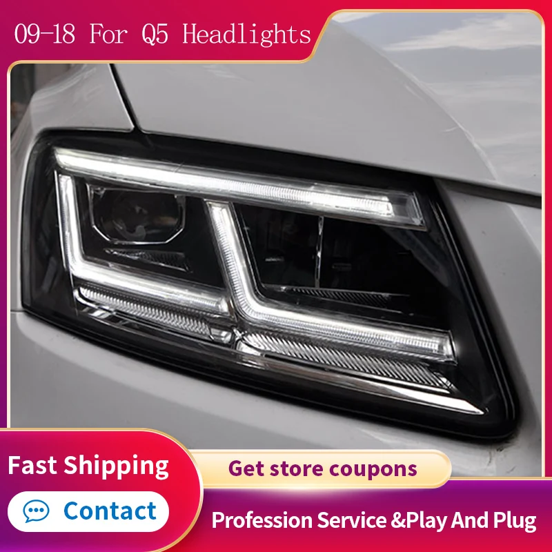 Car-Styling-for-Audi-Q5-Headlights-2009-2018-Q5-LED-Headlight-DRL-Hid ...