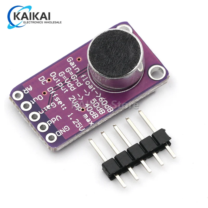 MAX9814-Microphone-AGC-Amplifier-Board-Module-Auto-Gain-Control ...