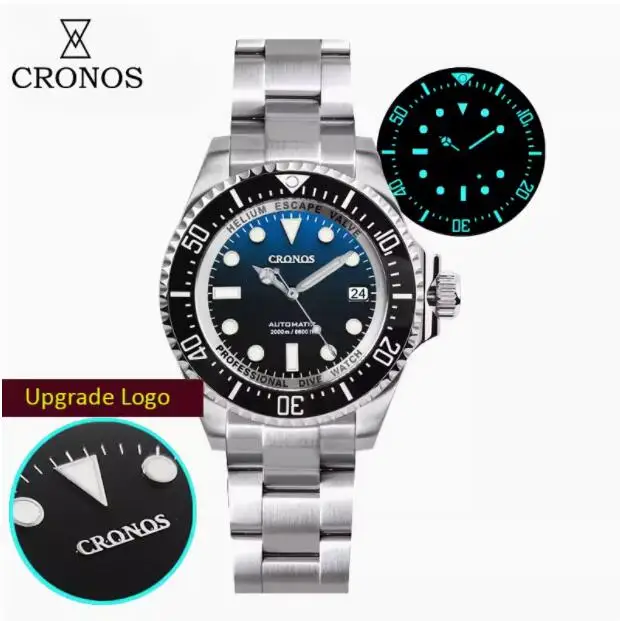 CRONOS-Men-Automatic-Watch-44MM-Military-Mechanical-Wristwatch-Sapphire ...