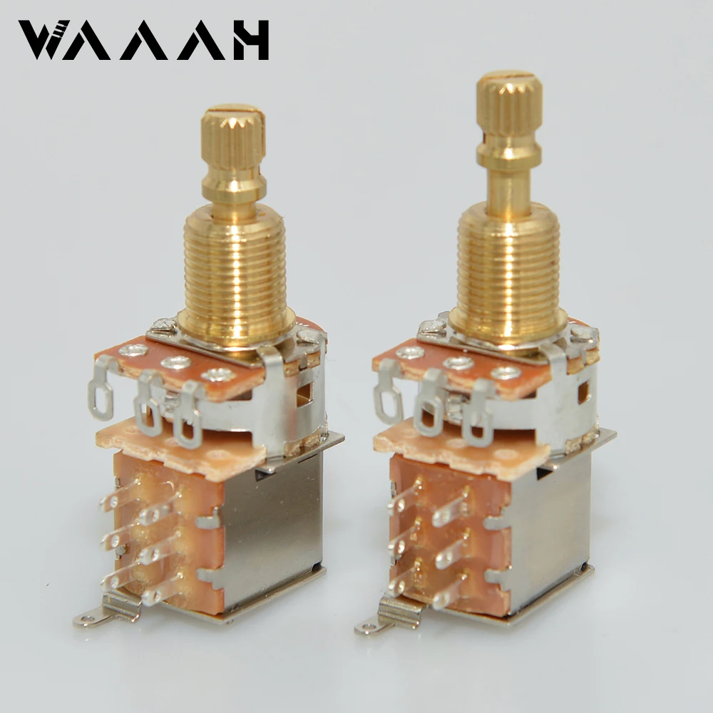 1pcs-Guitar-Push-Push-Potentiometer-A250K-B250K-A500K-B500K-Brass-Short ...