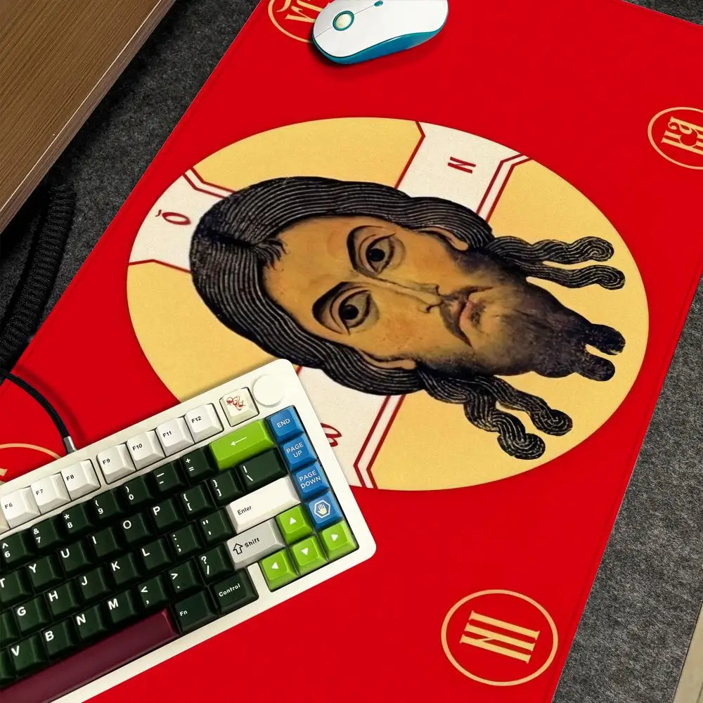 God Jesus Mouse Pad Xxl Computer Large Size Non-slip Gamer Keyboard ...