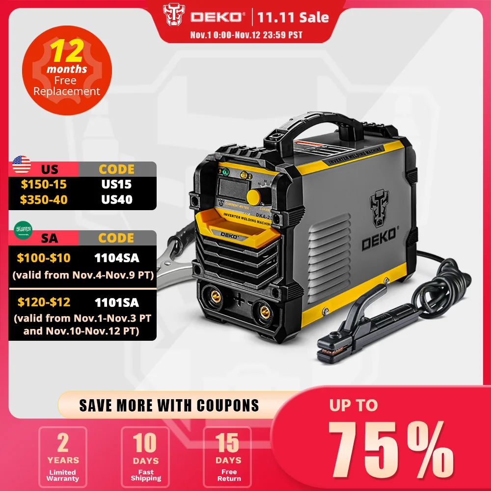Deko Dka Series 220v 4.1kva Inverter Electric Welding Machine Mma ...