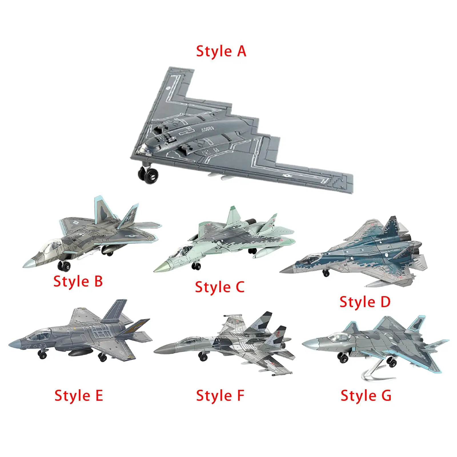 Diecast Plane Toy Souvenir Desktop Decor Fighter Plane Model Diecast ...