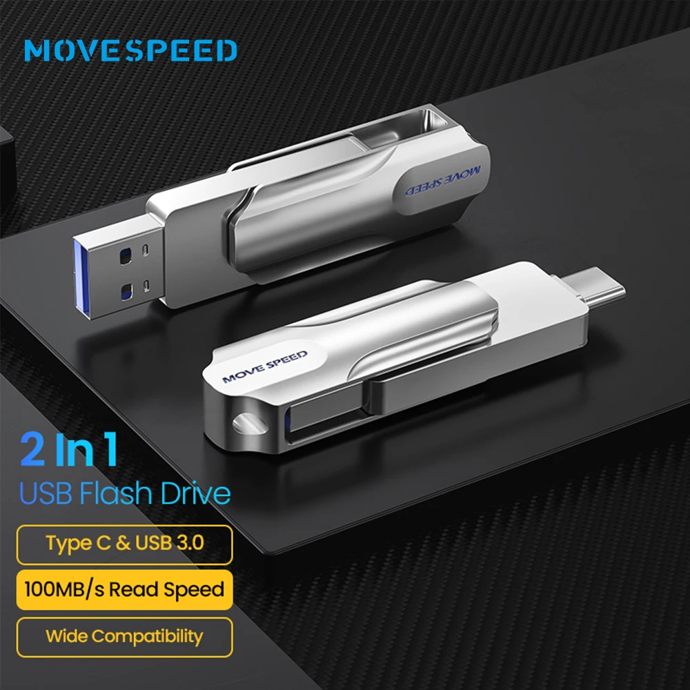 Movespeed Usb Flash Drive 3.0 2 In 1 Pen Drive 128gb 64gb 256gb 512gb ...
