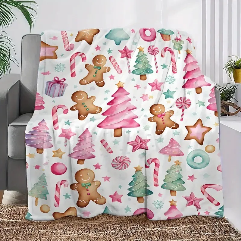 Christmas gingerbread man digital-printed polyester Bedroom velvet ...