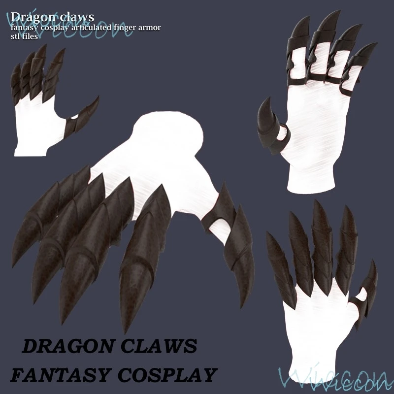 Dragon-Claws-gloves-fantasy-cosplay-articulated-finger-armor-stl-files ...