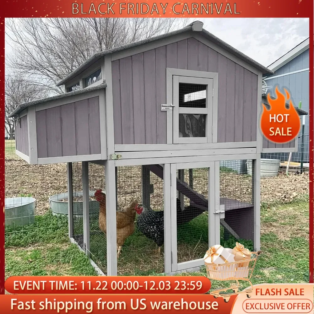 Outdoor-Chicken-Coop-Folding-Poultry-Cage-Quick-Assembly-Hen-House-Fir ...