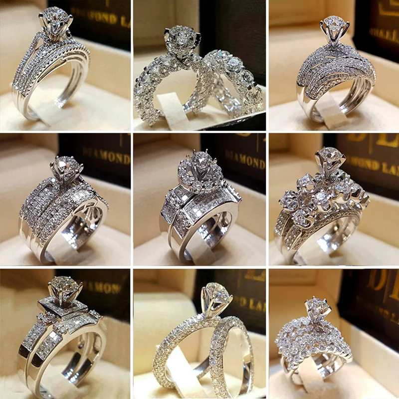 Moonso-Luxury-Designer-Silver-Color-Wedding-Ring-Set-for-Women-High ...