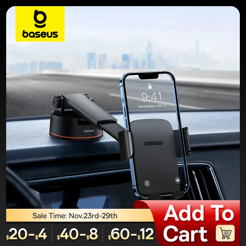 Baseus-Car-Phone-Holder-Easy-Control-Clamp-Car-Mount-Holder-Suction-Cup ...