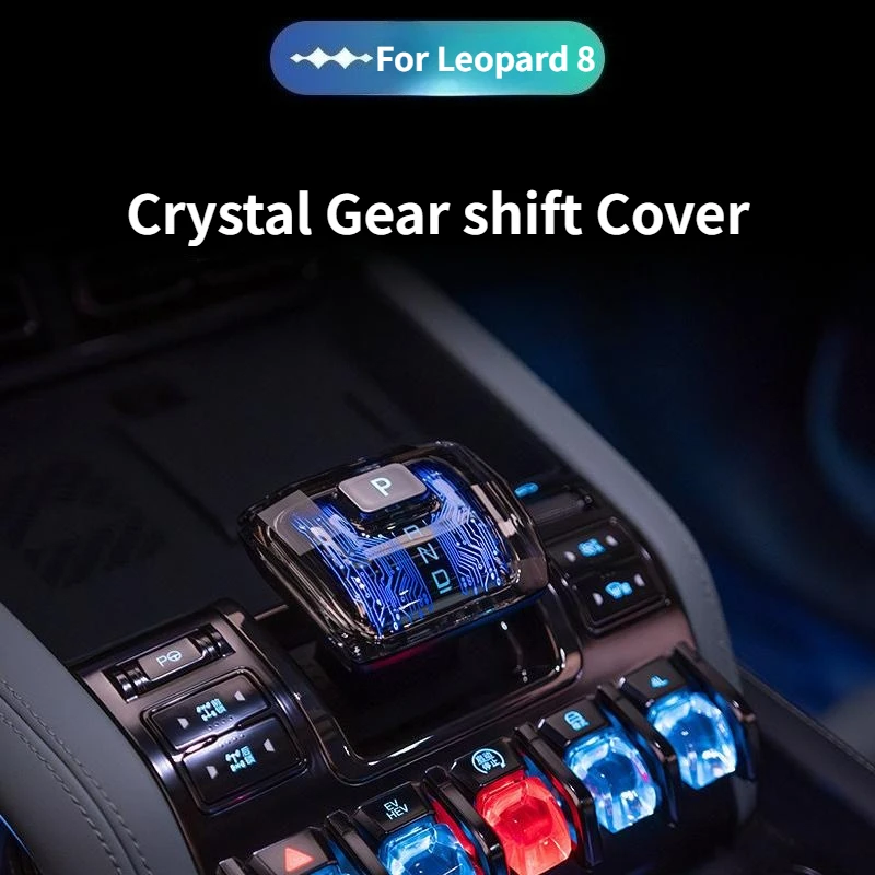 Crystal Gear Shift Knob Cover With LED Colorful Atmosphere Light for ...