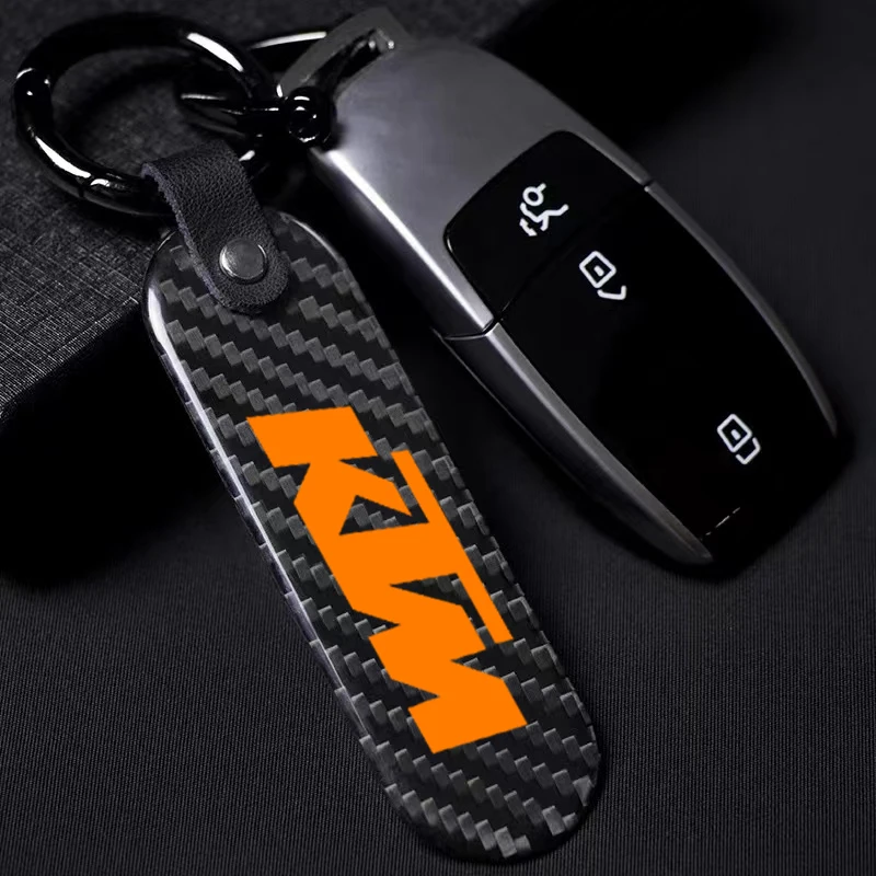 1PCS-Carbon-Fiber-Car-Keychain-Key-Chain-Cool-Pendant-Keyring-For-KTM ...
