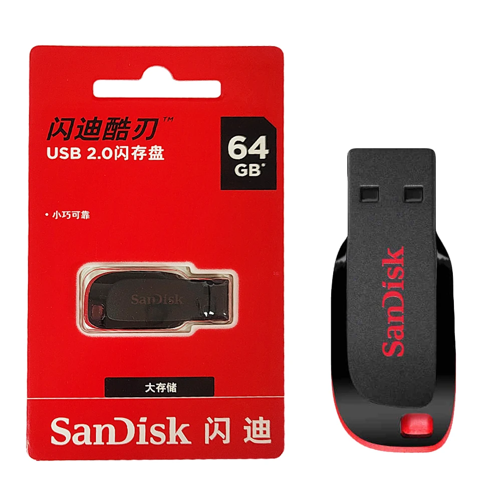SanDisk-Cruzer-Blade-SDCZ50-Super-mini-USB-Flash-Drive-128GB-64GB-USB-2 ...