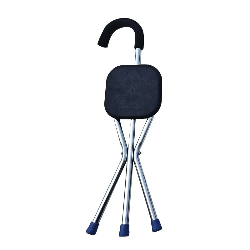 1pc-Stainless-Steel-Folding-Cane-Stool-Portable-Walking-Stick-Chair ...