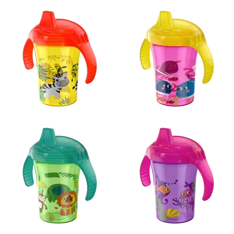 Two Handle Grip Sip Cup Super Spout Sippys Cup 260ml 8.8Ounce Straw ...