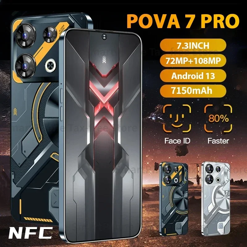 Pova-7-Pro-Smartphone-Celular-5G-7-3-HD-Screen-16G-1T-7150mAh-108MP-OTG ...