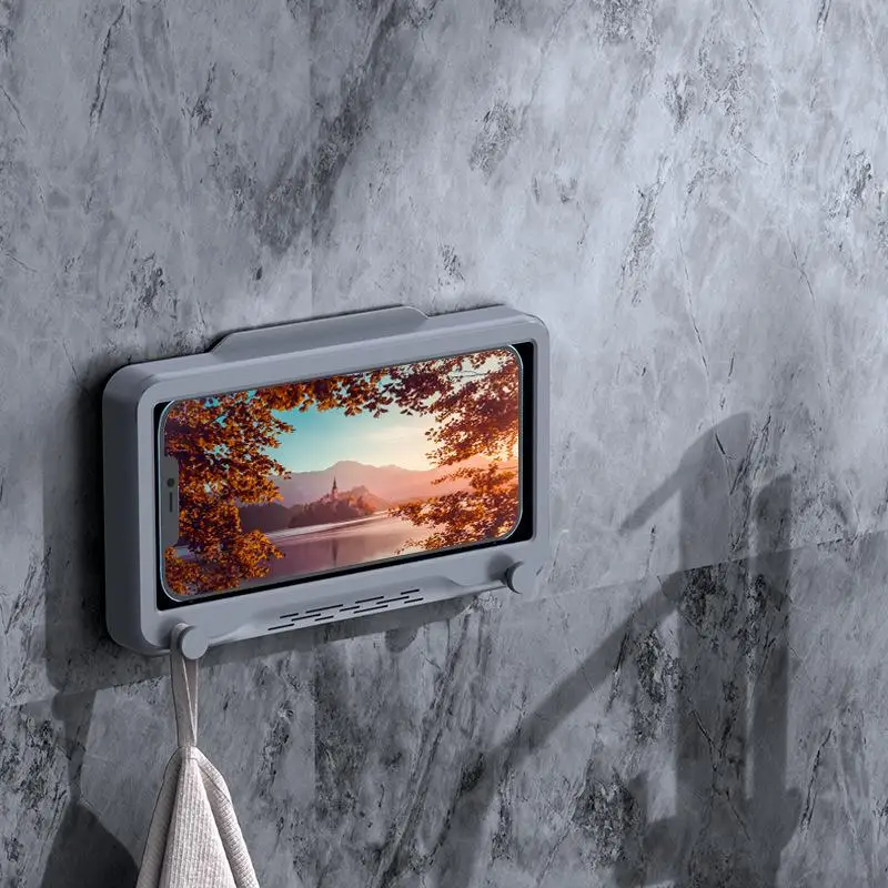 Kitchen-Toilet-Mobile-Phone-Holder-Waterproof-Touchable-Case-Wall ...
