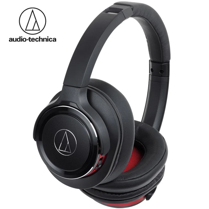 오리지널 오디오 테크니카 ATH-WS660BT 베이스 무선 오버이어 헤드폰, 블루투스 하이파이 이어폰, 접이식 스포츠 헤드셋 ...