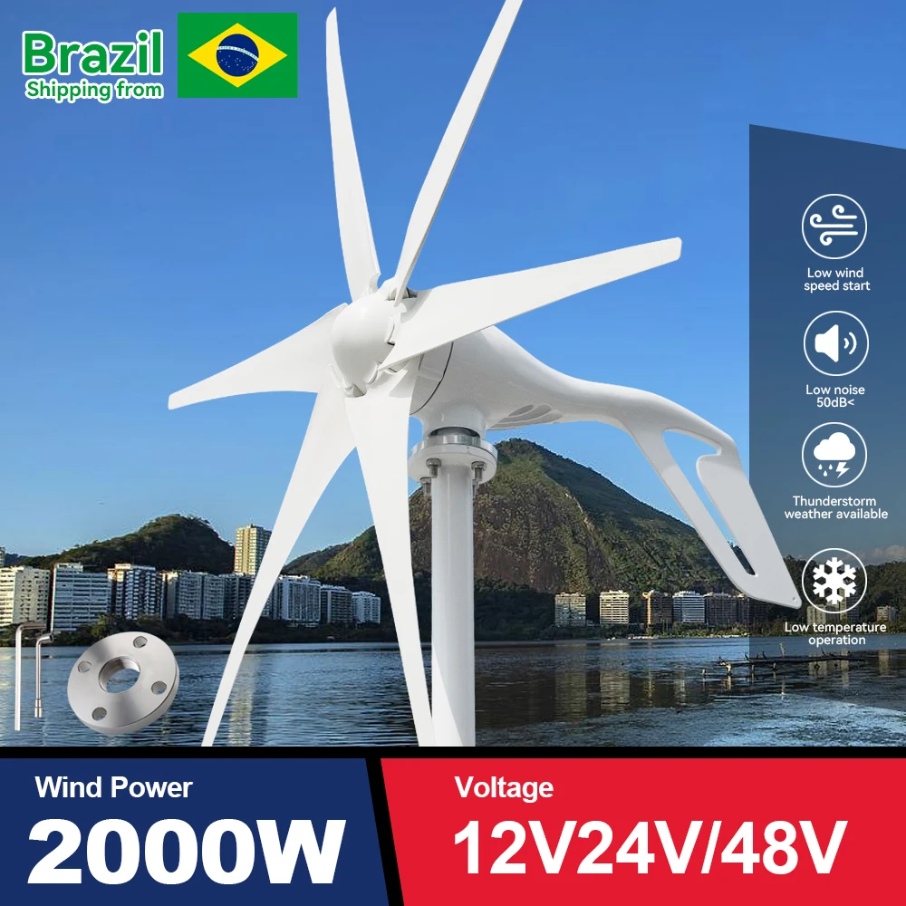 Shipping-From-Brazil-2000w-Small-Wind-Turbine-Generator-3-6-Blades-12v ...