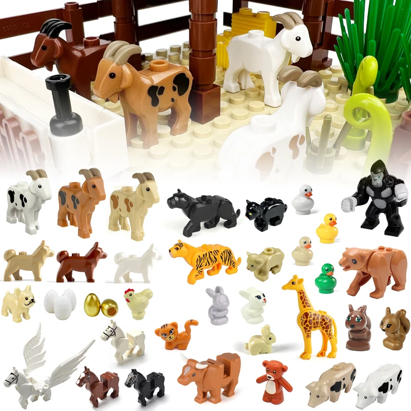 Farm Forest Animal Parts Compatible With LEGO Building Blocks Pasture ...