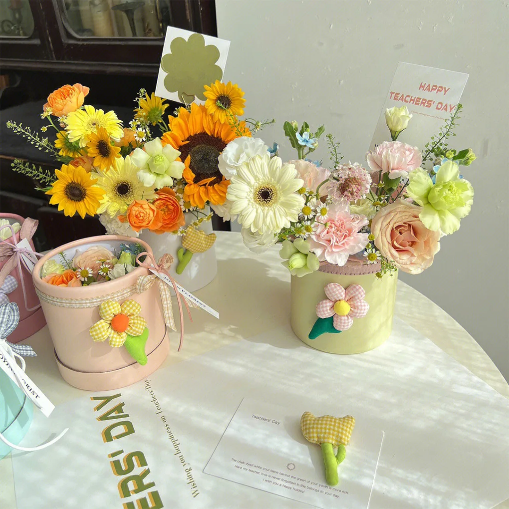 Rose-Cardboard-Party-Candy-Box-with-Lids-Flower-Bucket-Gift-Present ...