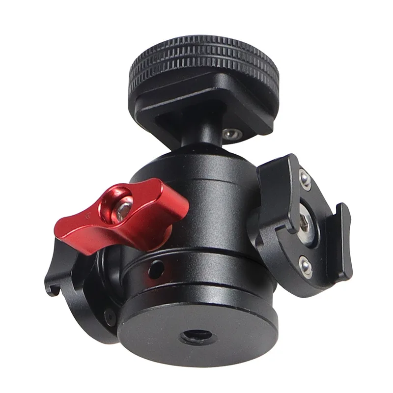 Ball Head Mini Ballhead Metal Cold Shoe Head Mount Universal Tripod ...