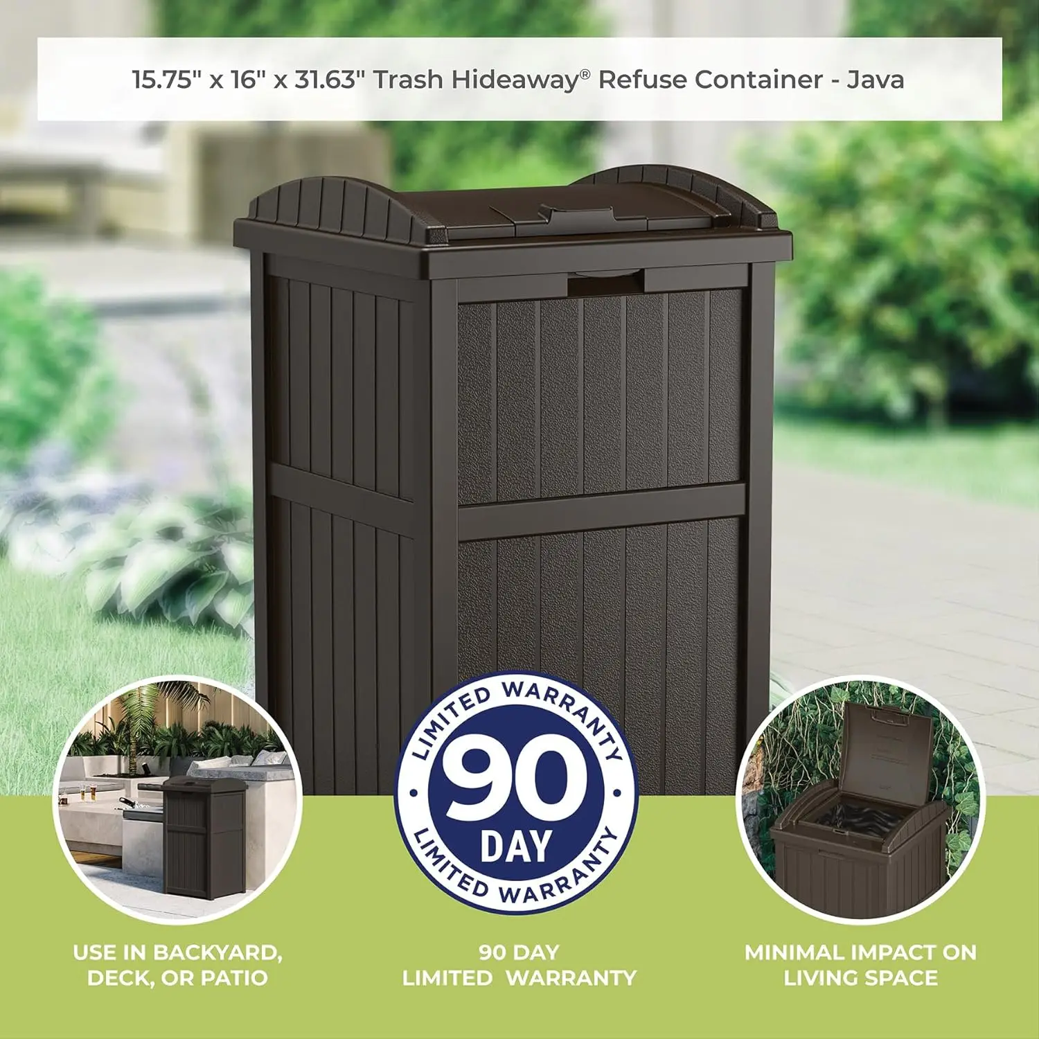 33-Gallon-Garbage-Can-Outdoor-Plastic-Durable-Hideaway-with-Secure-Lid ...