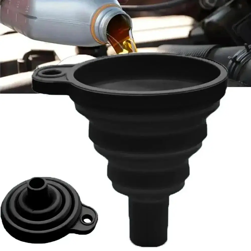 Portable Auto Engine Separatory filter funnel Universal Silicone Liquid ...