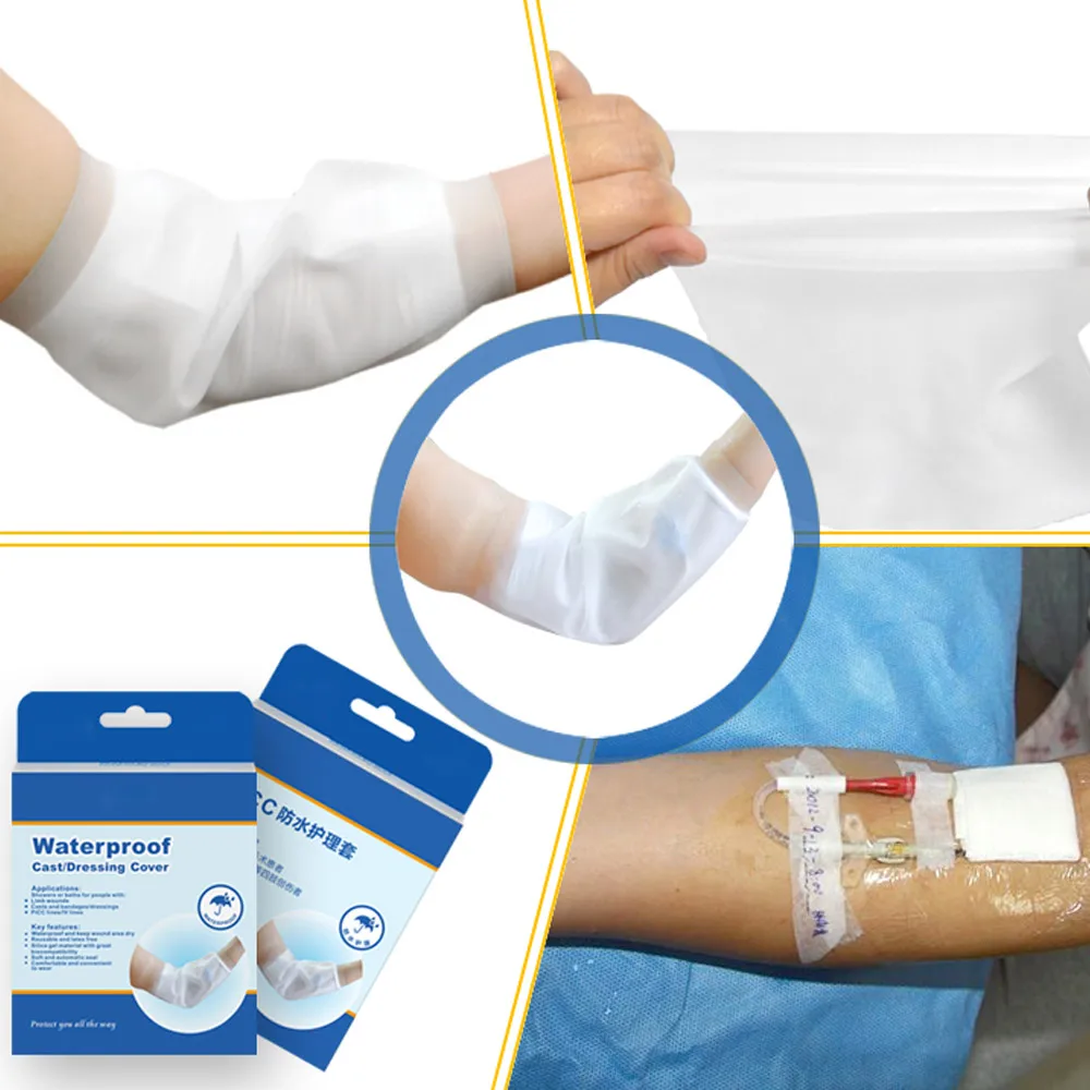 Cubierta de ducha de silicona impermeable sellada, Protector de vendaje ...