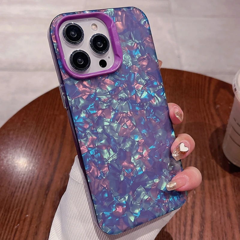 Luxury-Shell-Grain-Design-Dazzling-Glance-Bumper-Protection-Phone-Case ...
