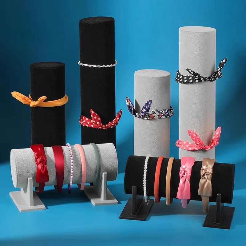 Stylish Black Velvet Headband Holder and Jewelry Display Rack for Hair ...