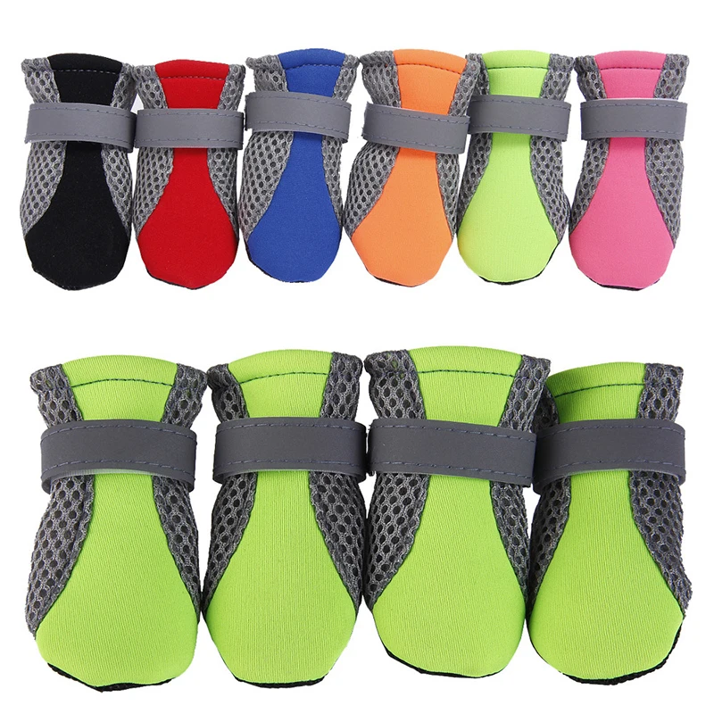 4pcs-Set-Breathable-Anti-Slip-Pet-Dogs-Shoes-Cute-Chihuahua-Dog-Boots ...