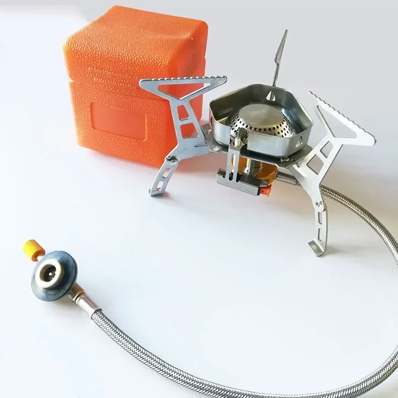 Outdoor-Gas-Burner-Windproof-Camping-Stove-Portable-Folding-Ultralight ...