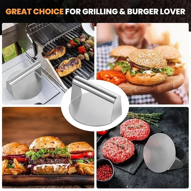 1PC Stainless Steel Smash Burger Meat Compactor Circular Meat Press ...
